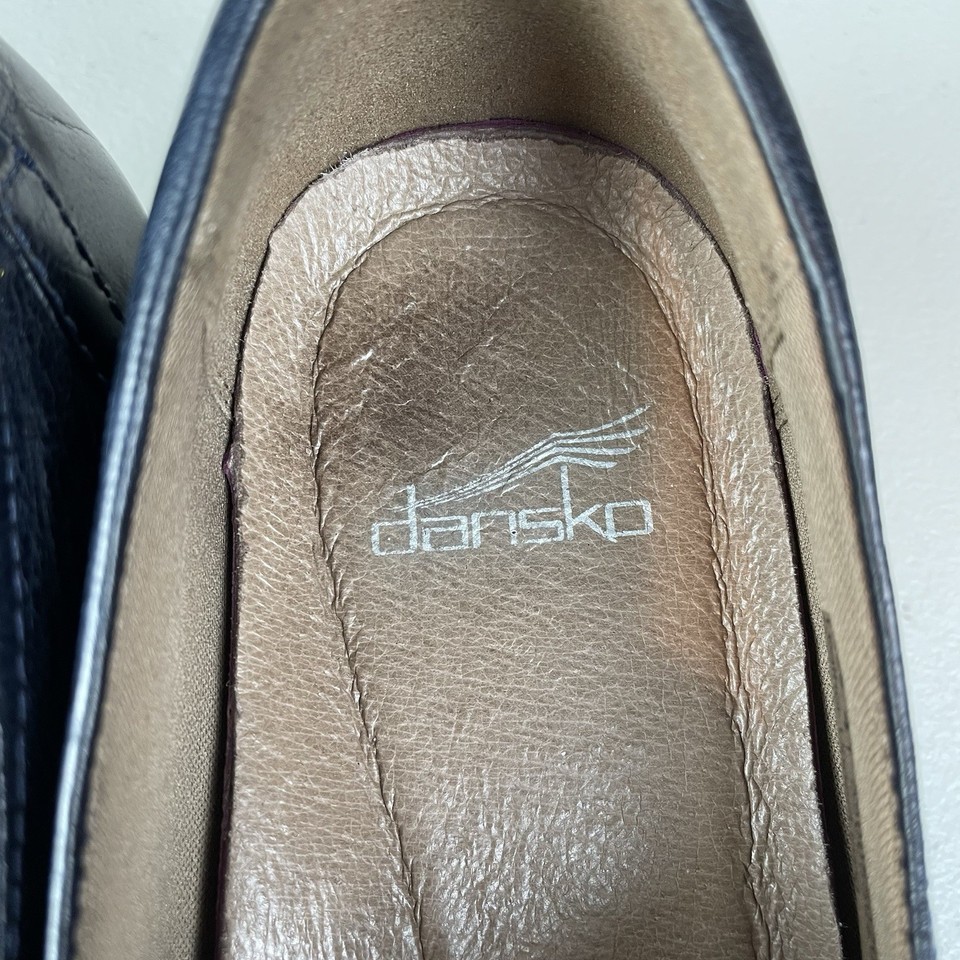 Dansko Leather Women’s US 10 EU 41 Navy Blue Slip On Comfort Shoes ...