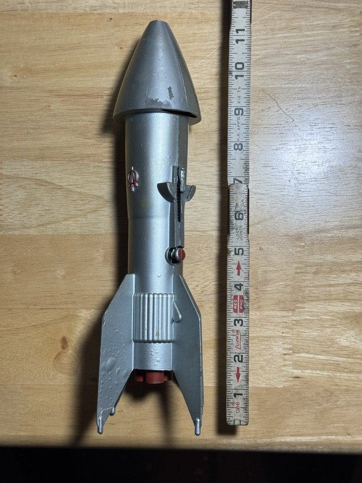12" Astro MFG Metal Rocket Mechanical Bank *No Key* | eBay