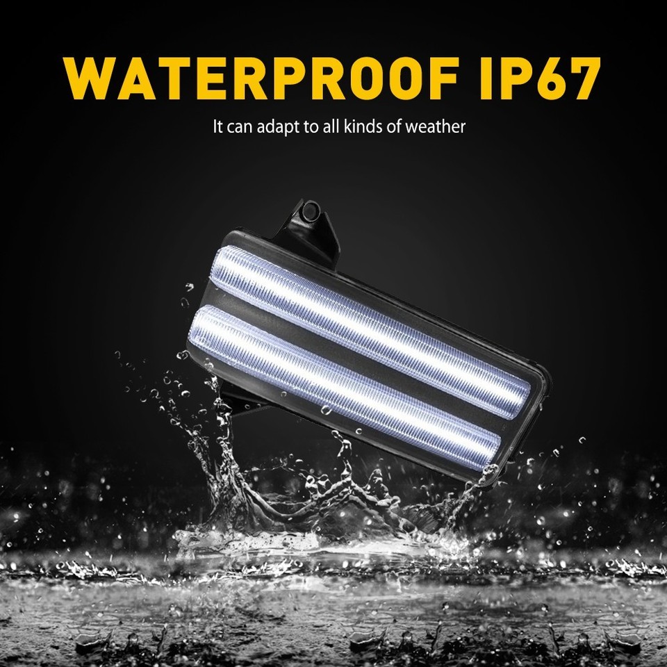 For Chevy Silverado Sierra 2X GMC Sequential White Amber LED Marker ...