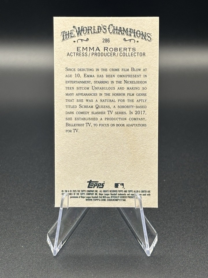 Topps Allen & Ginter 2025 Emma Roberts Blow Unfabulous Non-Sport Card ...