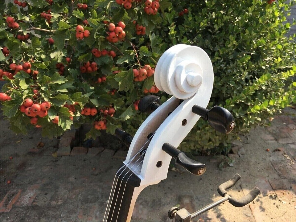 4/4 White 4 String Cello Maple Spruce Wood Hand Made Cello Ebony Cello ...