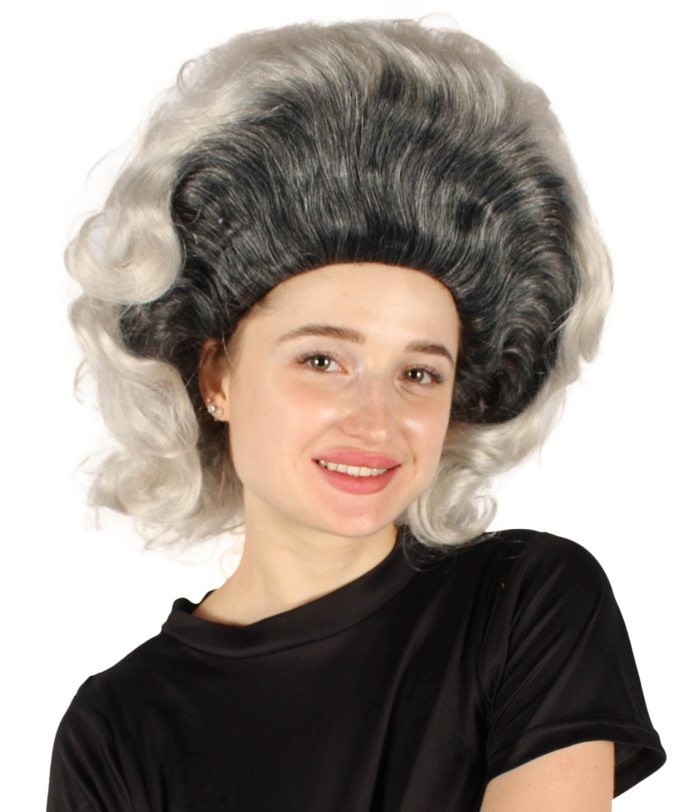 Adult Unisex Drag Queen Grey-black Beehive Wig, Non-flammable Synthetic ...
