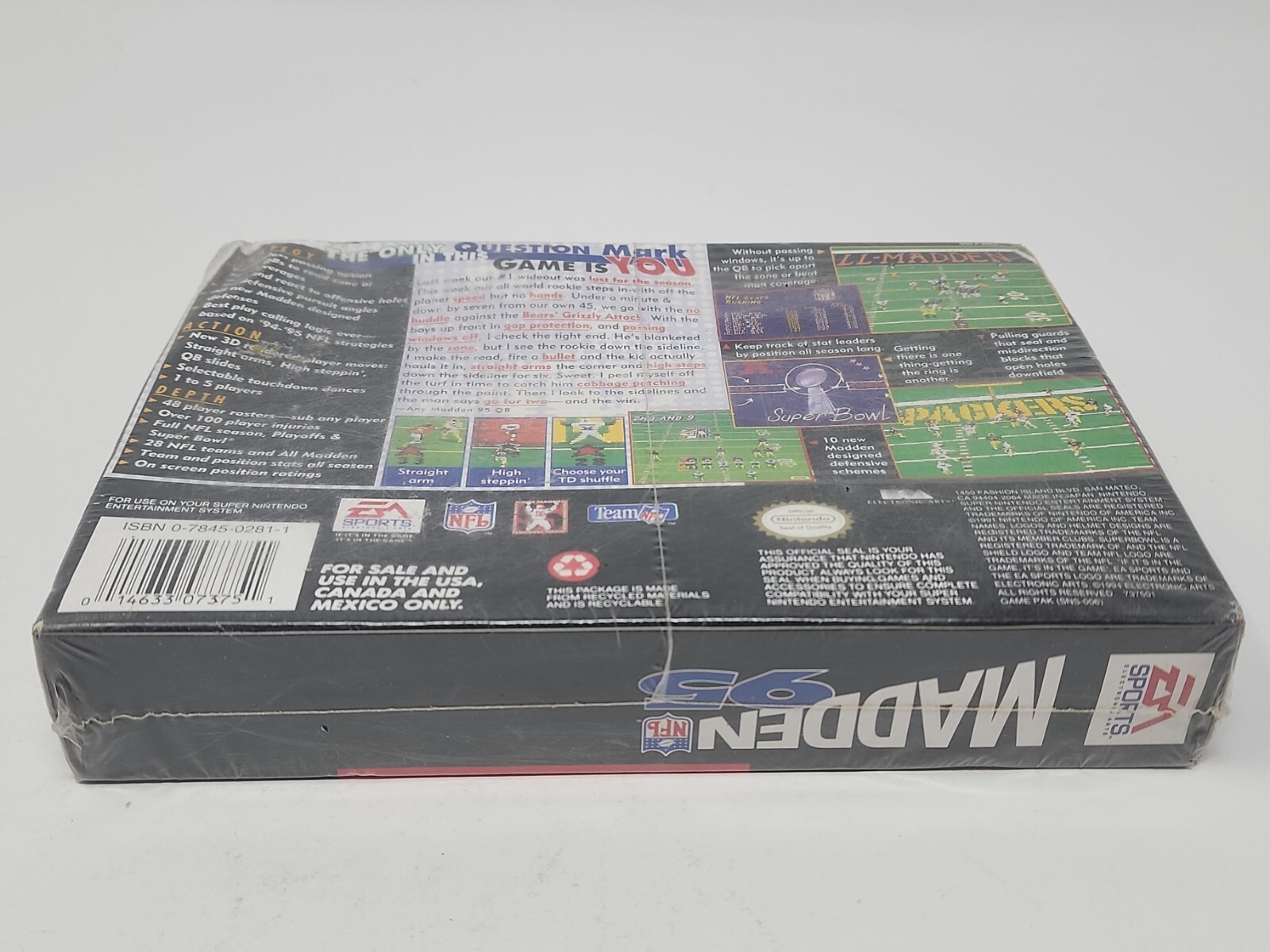 Madden NFL 95 (Super Nintendo SNES, 1994) NEW FACTORY SEALED see ...