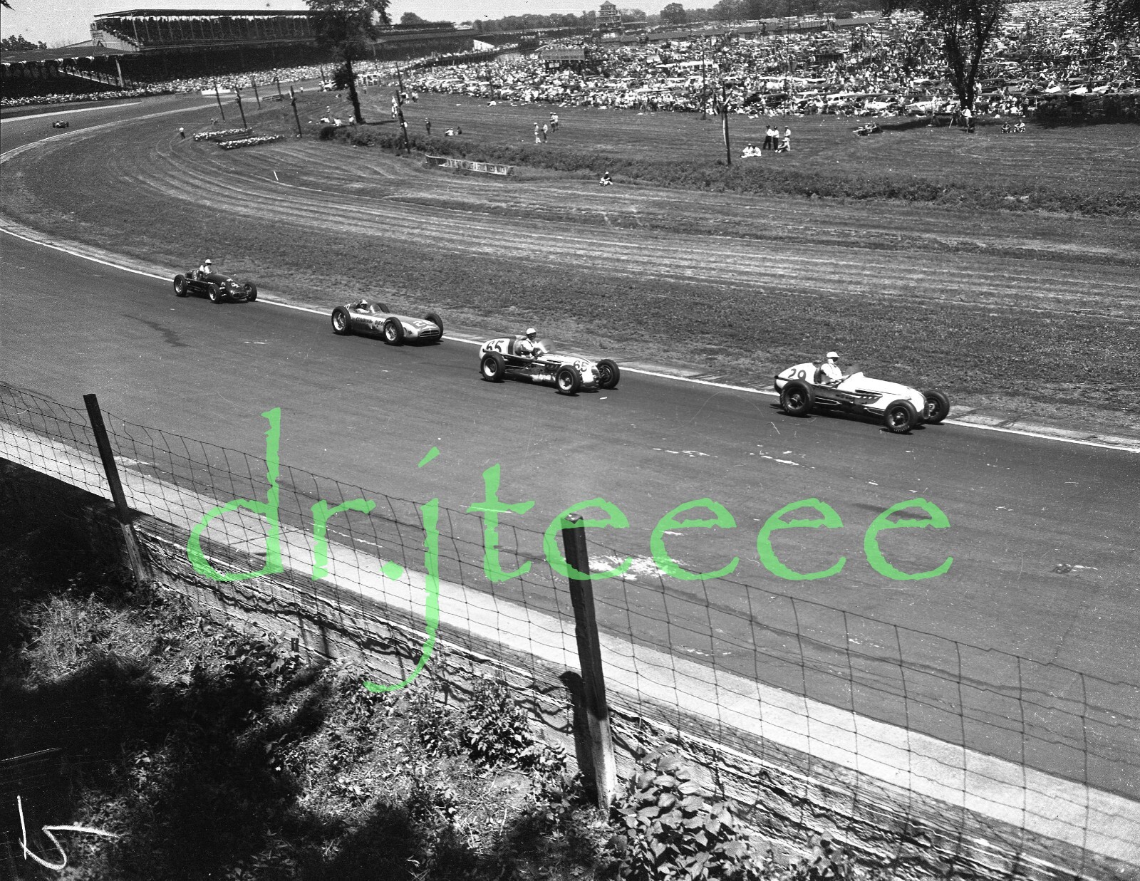 1952 INDY 500 Jim Rigsby & George Fonder - 4x5 Racing Negative | eBay