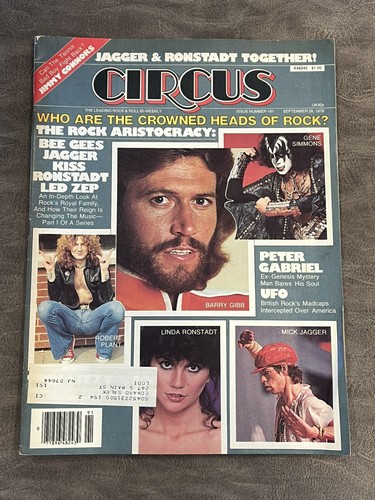 Circus Magazine September 28, 1978 Gene Simmons Barry Gibb Mick Jagger ...