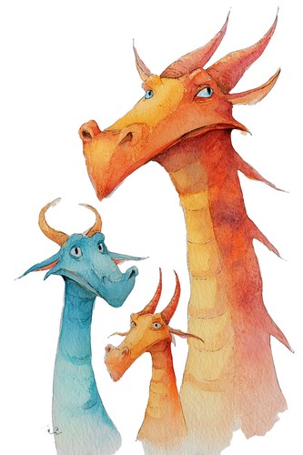 Dragon Family Portrait V2 Vinyl Car Decal Sticker – Waterproof & UV ...