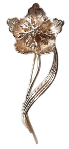 VTG *RARE* Giovanni Designer Signed GoldTone 3D Blooming Flower Brooch ...