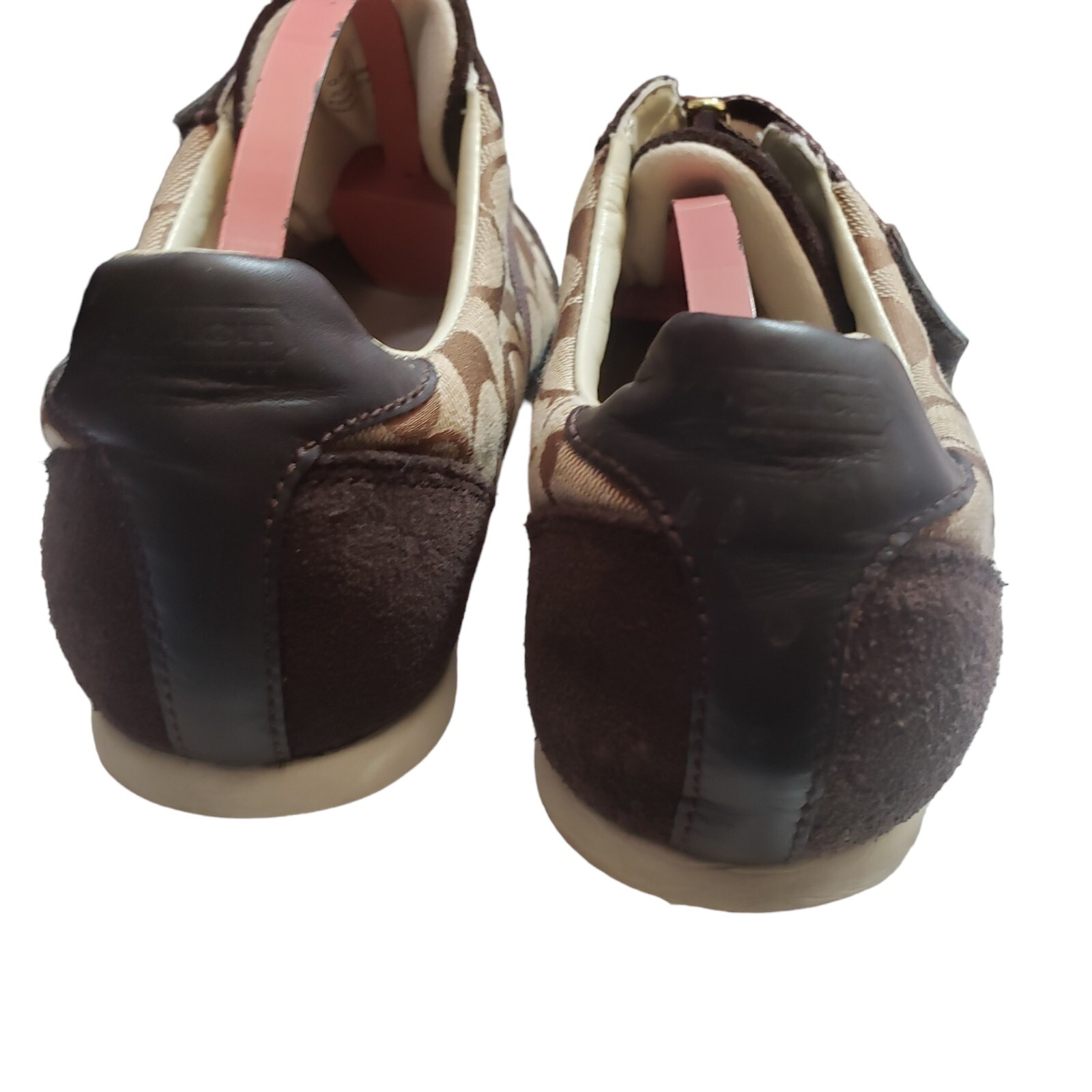 COACH Women's Sneakers Brown Signature LOGO Hook & L… - Gem