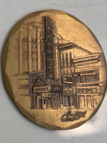 Signed James Sabol Warner Theater Ltd Ed Medallion Erie PA 1997 Solid ...