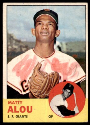 1963 Topps Baseball Card Matty Alou San Francisco Giants #128 | eBay