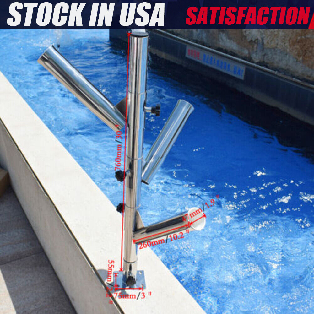 Tree Type 3 Rod Holder Adjustable Fishing Boat Rod Holder Rocket ...