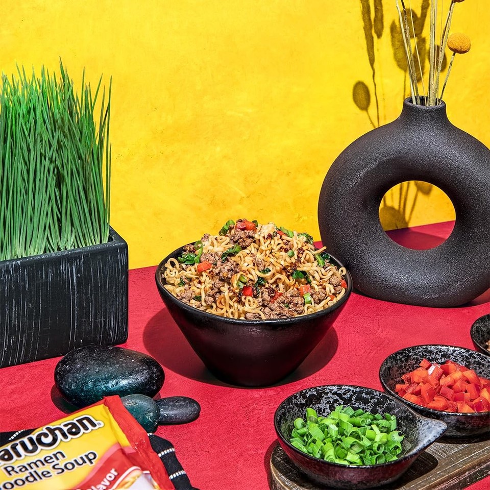 Ramen Beef, Instant Ramen Noodles, Ready to Eat Meals, 3 Oz, 24 Count ...