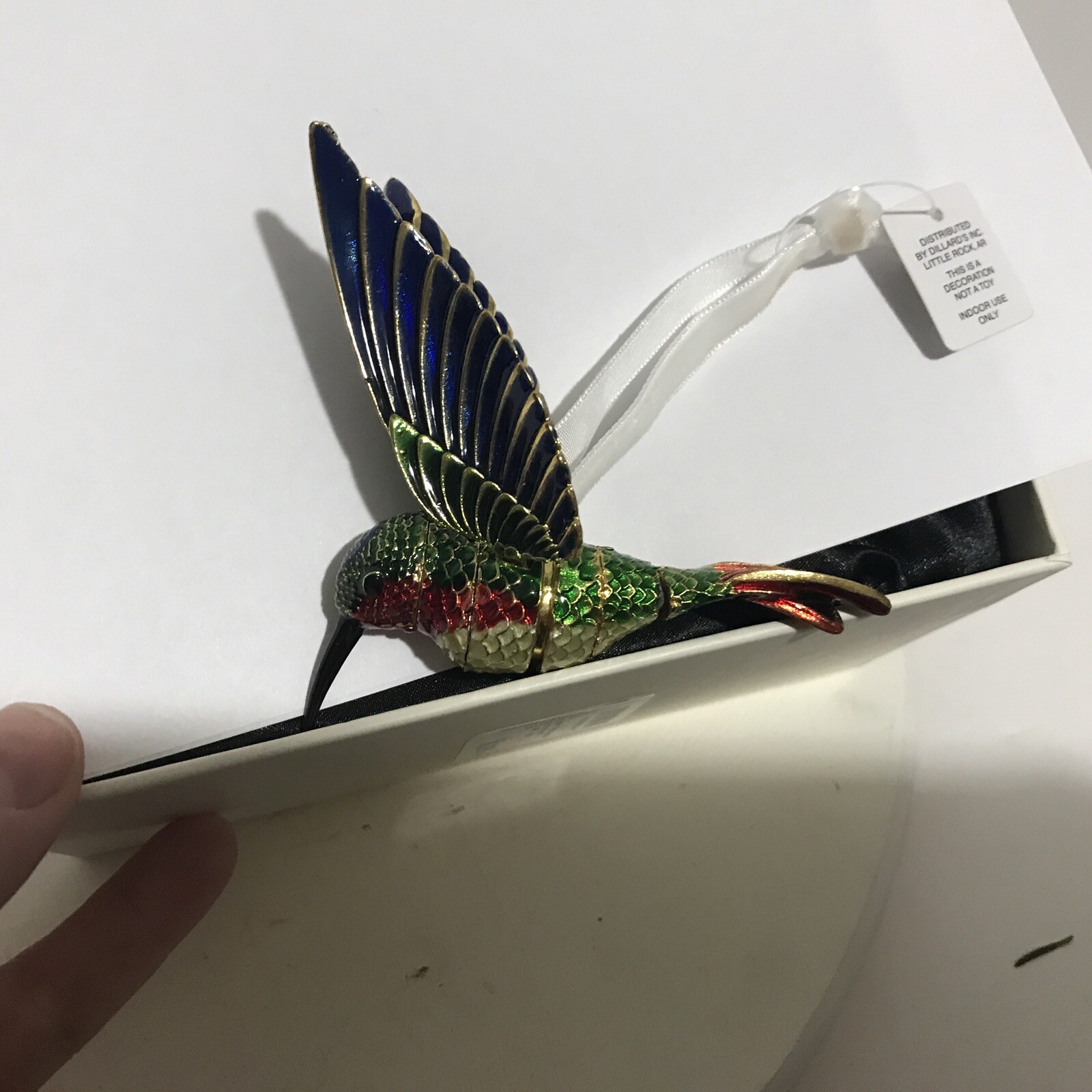 Dillard's Trimsetter Cloisonné Hummingbird Ornament Christmas NIB | eBay