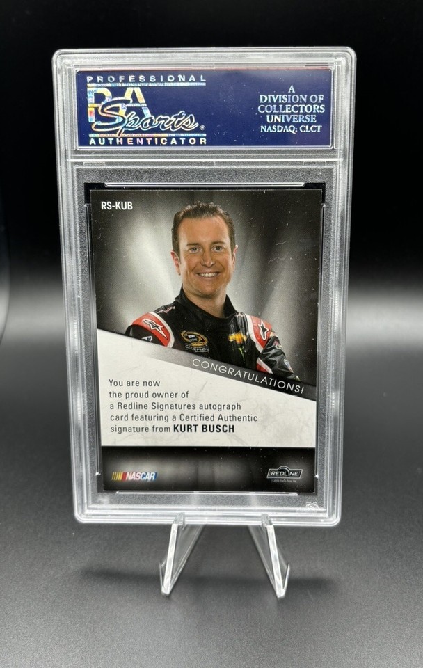2013 Press Pass Redline Authentic On Card Autograph Kurt Busch /78 PSA ...