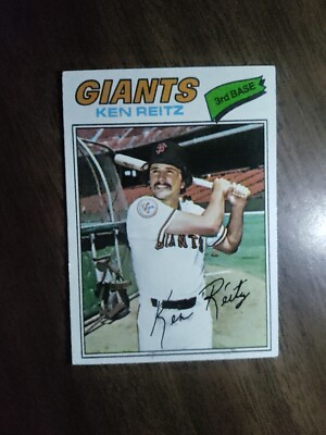 1977 Topps San Francisco Giants Baseball Card #297 Ken Reitz - ex read ...