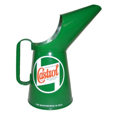 Genuine Castrol Classic Oil Jug Pourer Pouring Can Retro Vintage 2 Pint ...