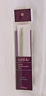 KNIT PICKS Options Interchangeable Tip, US 5 (3.75 mm), Nickel Plated ...