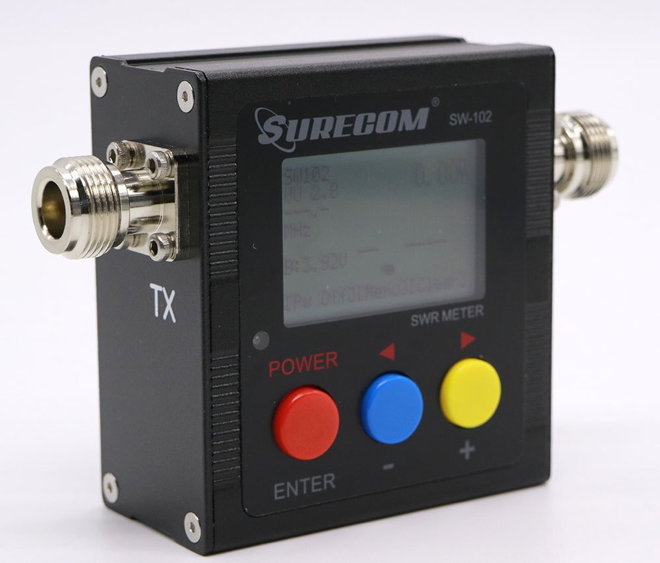 SURECOM Power & SWR Meter SW-102 VHF UHF 126-525Mhz Digital 120W N ...
