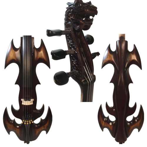 Rare model fancy Crazy-1 art streamline dragon scroll 5string electric ...