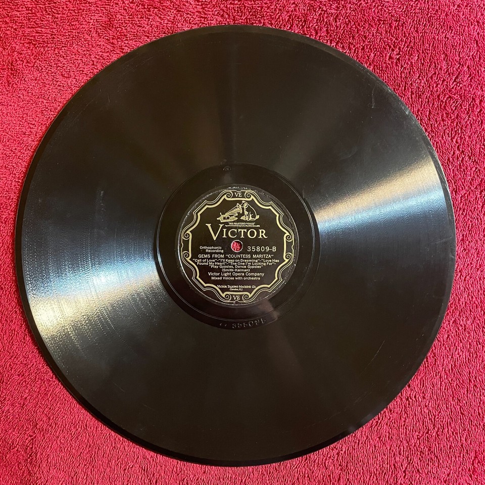 VICTOR 35809 Victor Light Opera Company 78rpm 12" Gems from the Desert ...