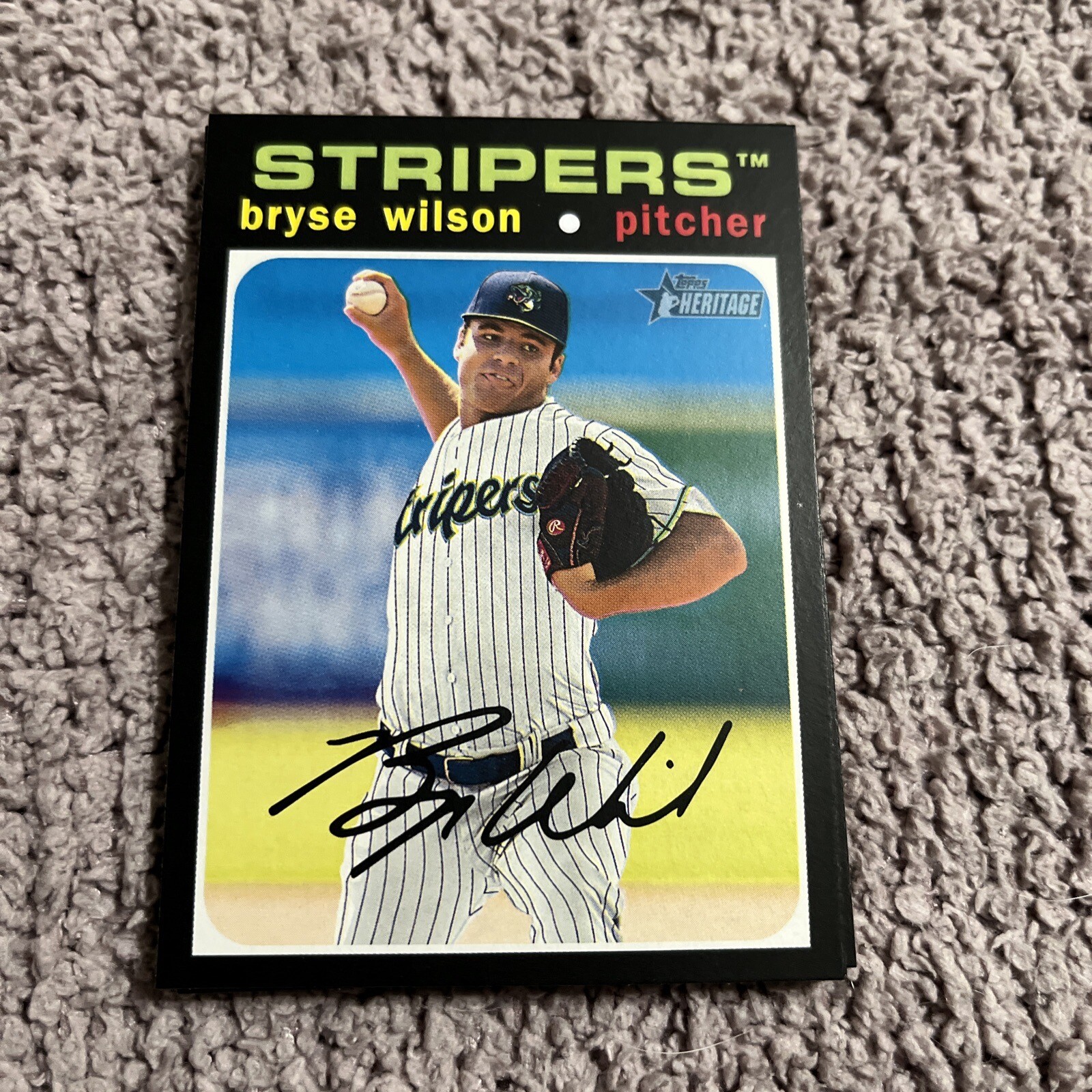 2020 Topps Heritage Minor League Bryse Wilson 55 Gwinnett Stripers | eBay
