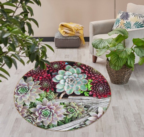 3D Pink Succulent ZHUA2687 Game Non Slip Rug Mat Photo Carpet Zoe ...