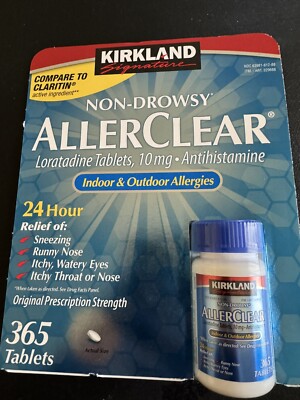 ️ Kirkland Signature AllerClear Non-Drowsy Allergy Loratadine 10 mg 365 ...