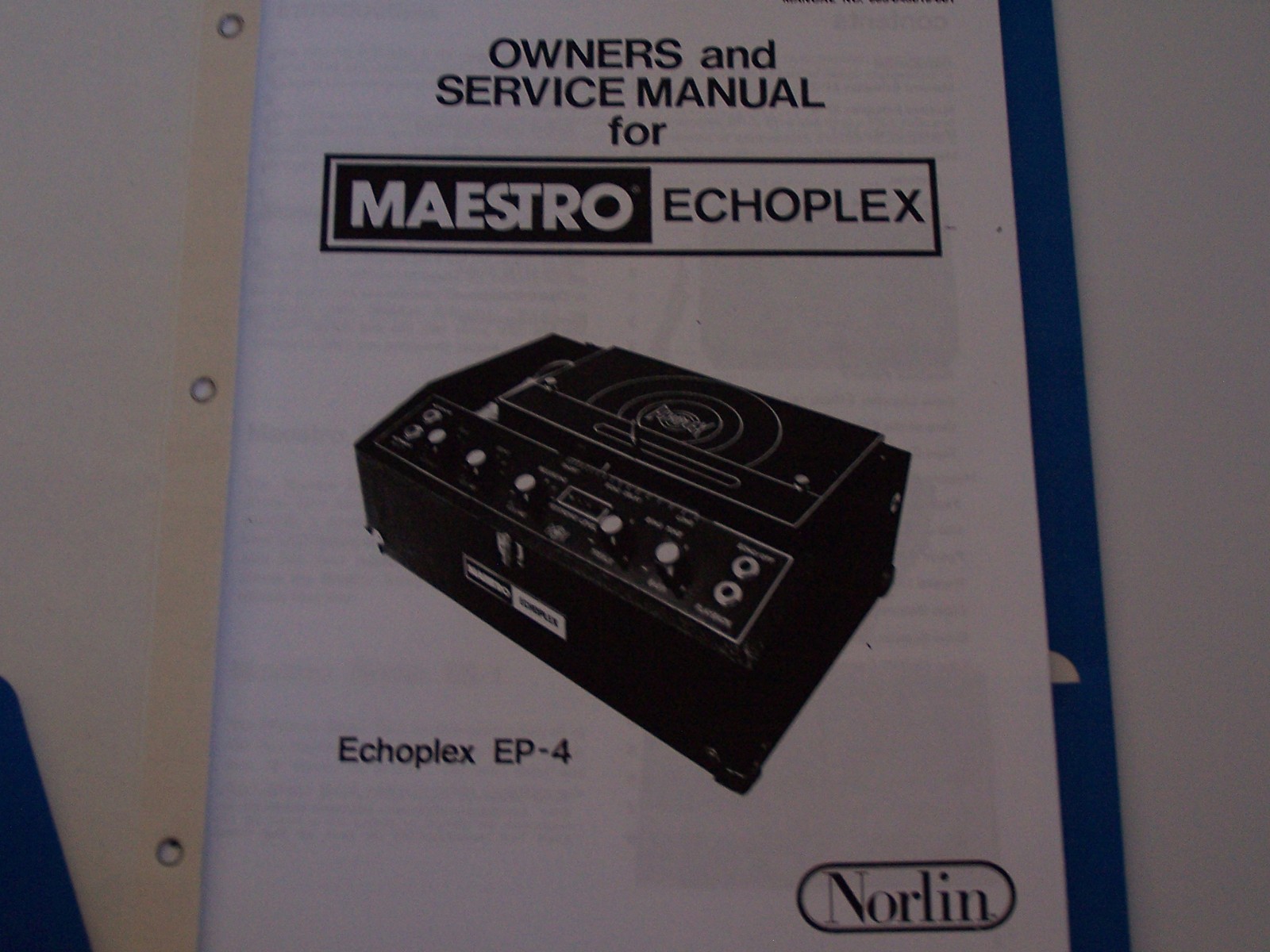 Maestro Echoplex EP4 Owners / Service PDF Manual | eBay