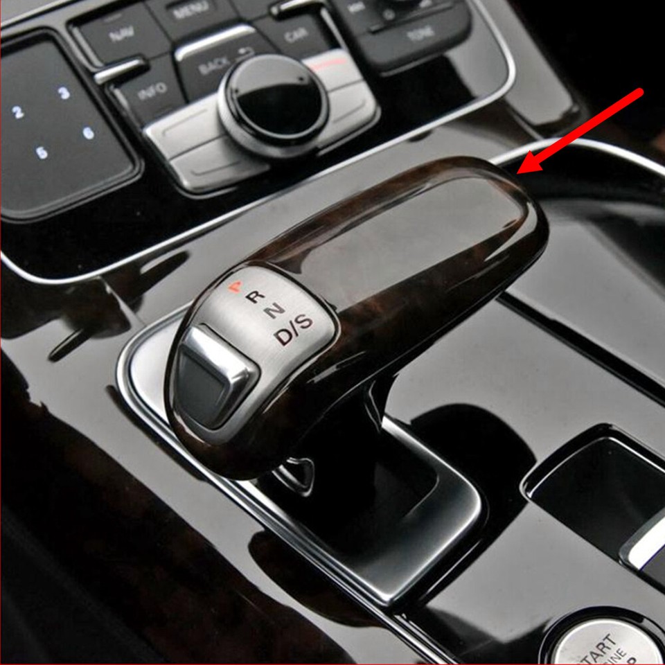 # Mahogany Gear Shift Knob handle Shift lever Cover For Audi 2014-18 A8 ...