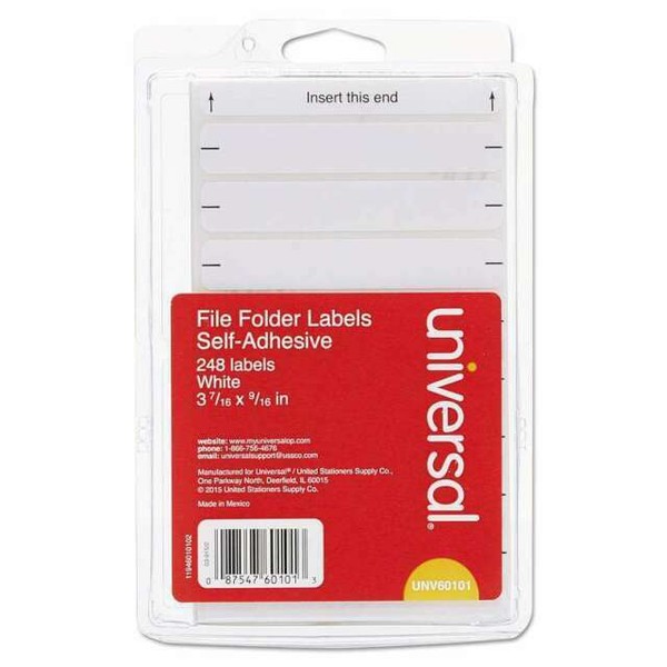 Universal Self-adhesive File Folder Labels Unv60101 for sale online | eBay