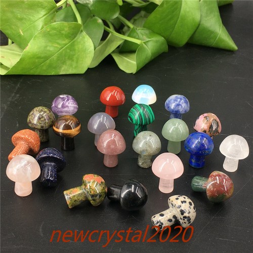 100pcs Mix Carved Quartz Crystal mushroom massage reiki healing | eBay