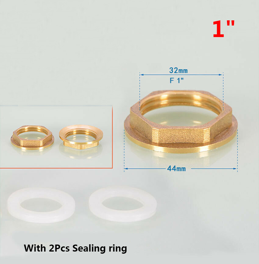 Kitchen Bathroom Faucet Back Nuts Brass Hex Flanged Lock Nuts BSP 1/2 ...