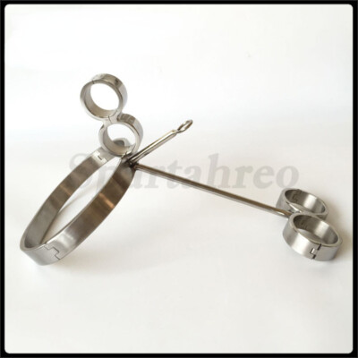 Stainless Steel Constraint Device Unisex Handcuffs Leg Cuffs Squat ...