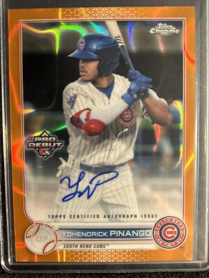 YOHENDRICK PINANGO 2022 Topps Pro Debut Chrome Orange Lava Refractor ...