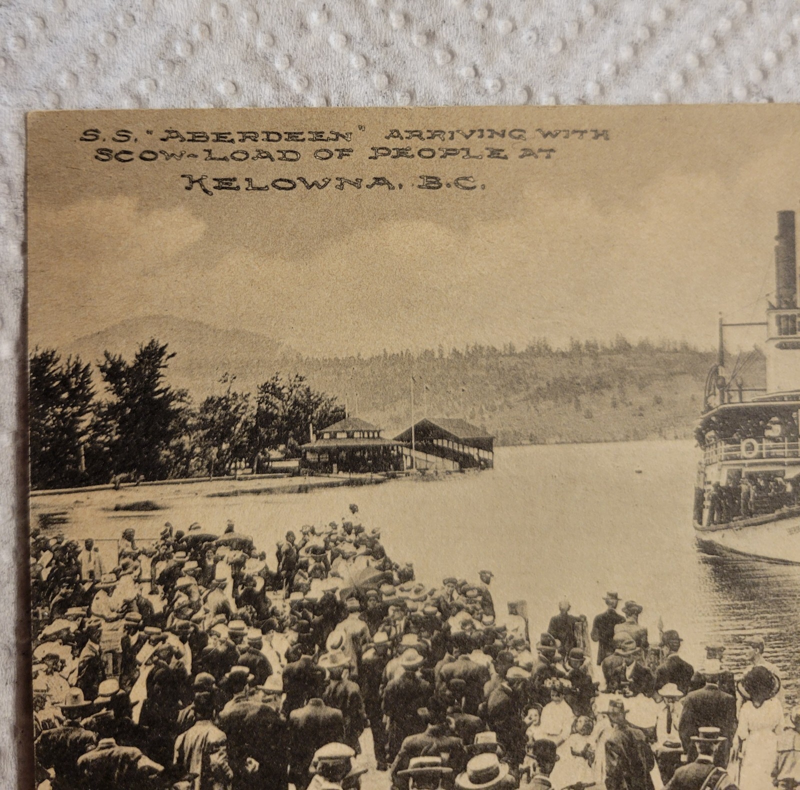 Vintage S.S. Aberdeen Steamship Kelowna Postcard British Columbia BC K ...
