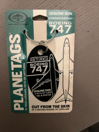 MotoArt Planetags Boeing 747 Tail #:N761SA Genuine Skim Limited Edition ...