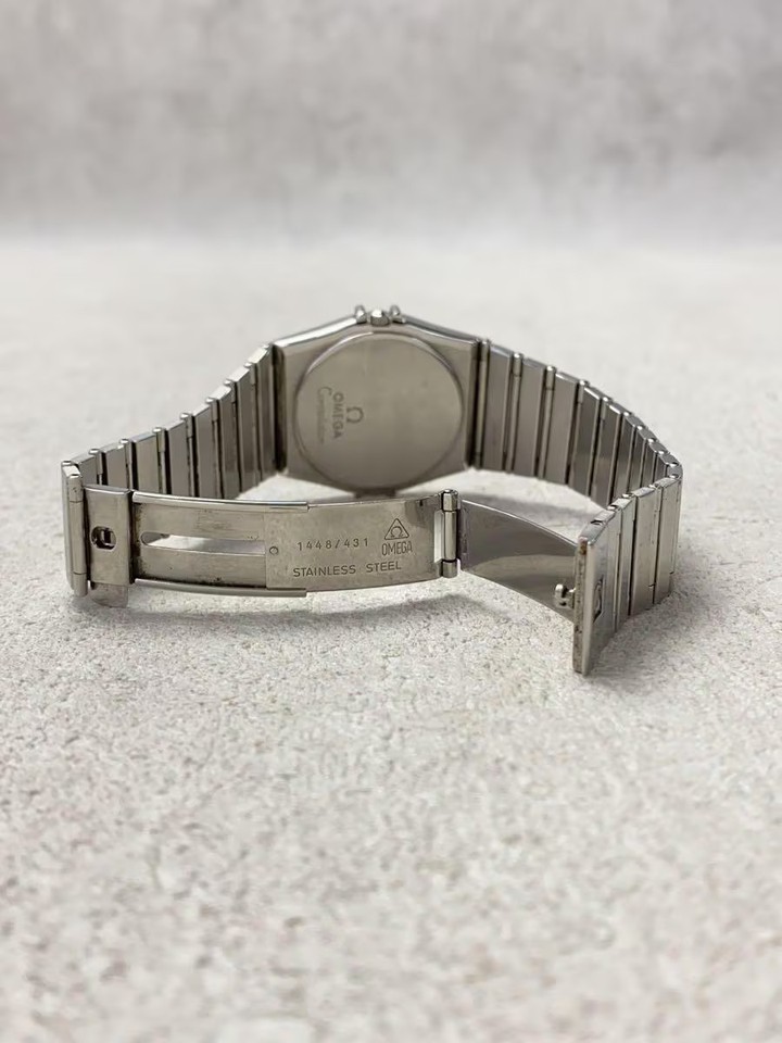 Omega Constellation Day Date Silver Quartz Mens Watch Authentic Working ...