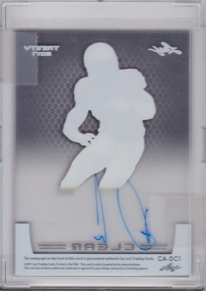 2017 Leaf Trinity Dalvin Cook Clear Auto Rookie Card! Cowboys Jets ...