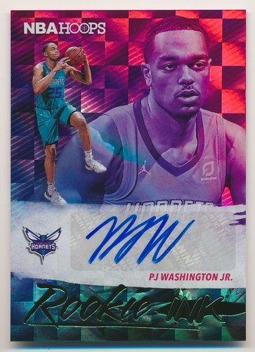 PJ WASHINGTON JR 2019-20 Panini NBA Hoops ROOKIE INK AUTO RC HORNETS ...