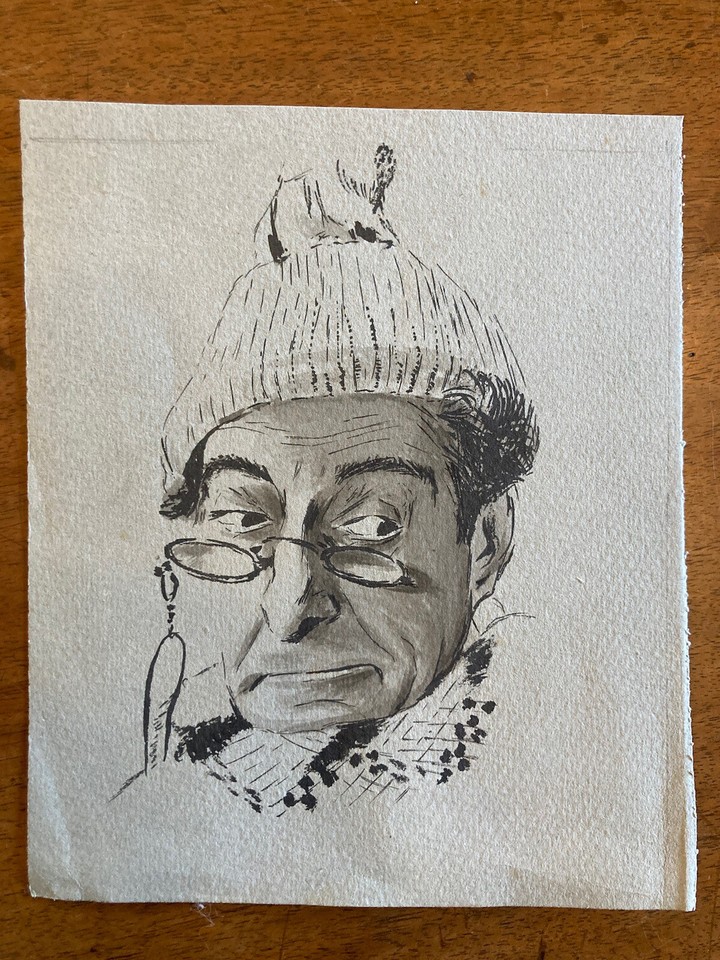 Beautiful Drawing Portrait Antonio Clemente Toto 1950 Wince Comic Italy ...