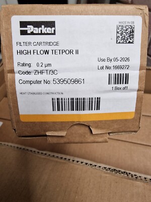 New Parker High Flow Tetpor II Filter Cartridge ZHFT/3C. Expiry 05-2026 ...