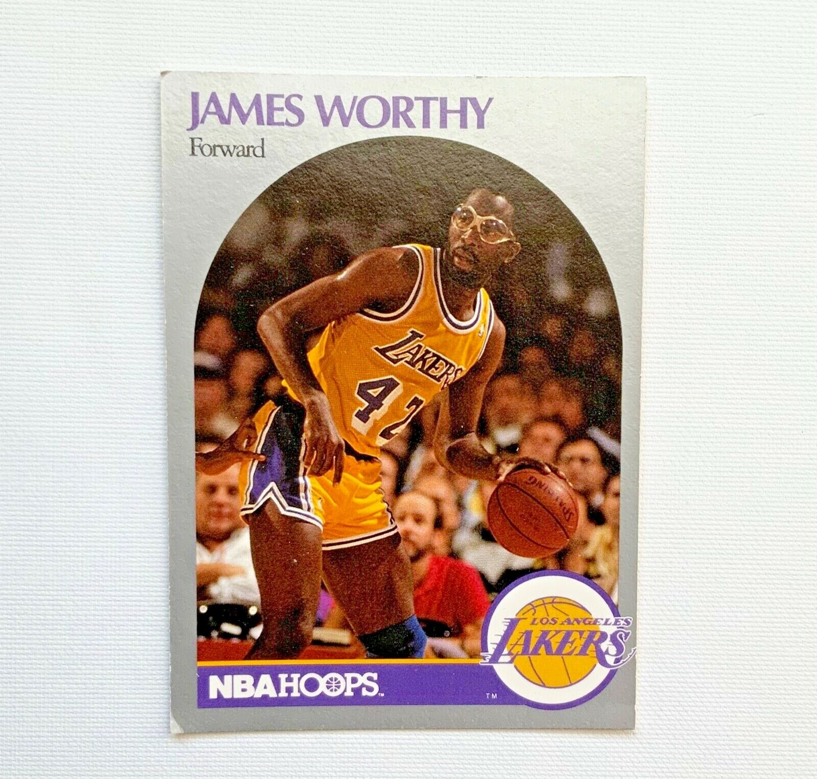 NBA HOOPS 1990-91 JAMES WORTHY BASKETBALL CARD #163 LOS ANGELES LAKERS ...