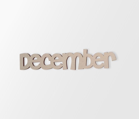 Wall Decor, December Word - Cutout, Home Decor, Unfinished | eBay