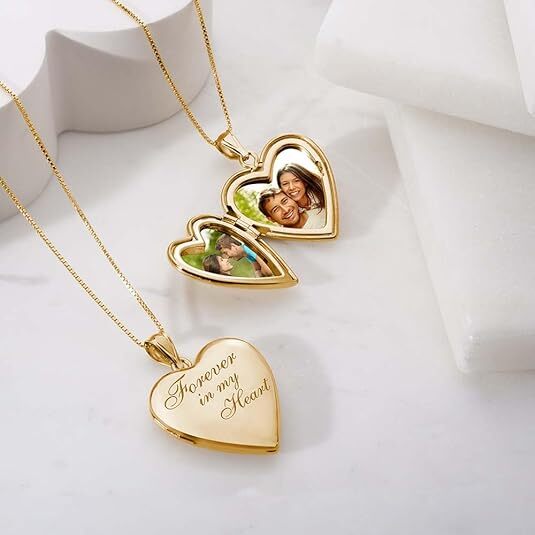 Forever In My Heart Locket Necklace for Women That Hold Personalized ...
