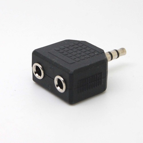 3.5mm Stereo Y Splitter Audio Adapter - 1/8" Male Plug to 2 Dual Female ...
