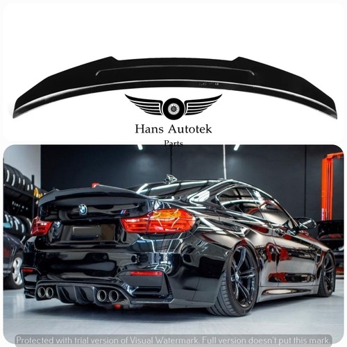 PSM Style Gloss Black Rear Trunk Spoiler FOR BMW M4 F82 Coupe 2D (2014 ...