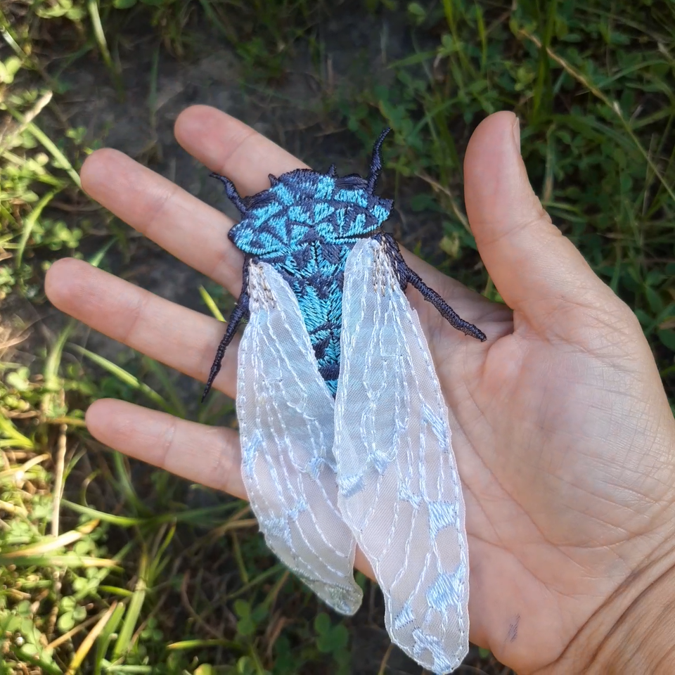 Cicada Realistic Bug Insect Handmade Sew-On Embroidered Patch | eBay