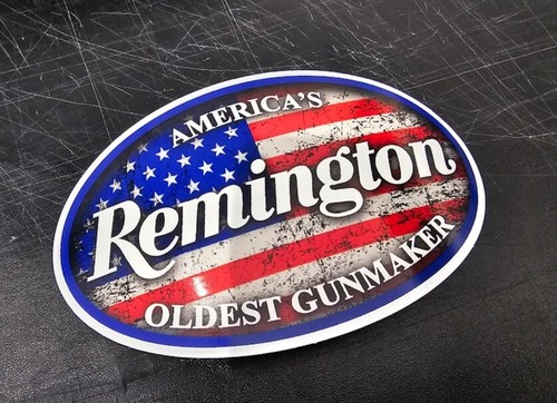 REMINGTON Gun Logo Vinyl Sticker Decal US Flag **FREE SHIPPING** RIFLE ...