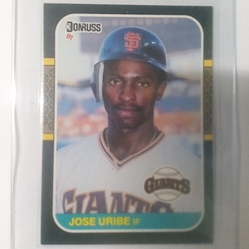 1987 DONRUSS (RARE-BIRTH YEAR ERROR) JOSE URIBE #436 CARD IN PRISTINE ...