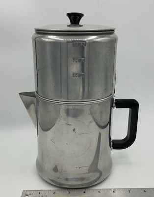 Vintage 9 Cup Drip-O-lator Enterprise Aluminum Coffee Pot Made In Ohio ...